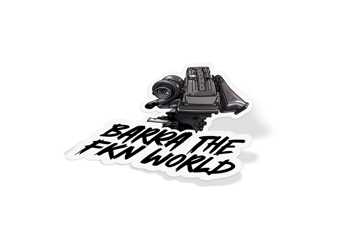 Barra The FKN World Decal Sticker - DiamondDecals