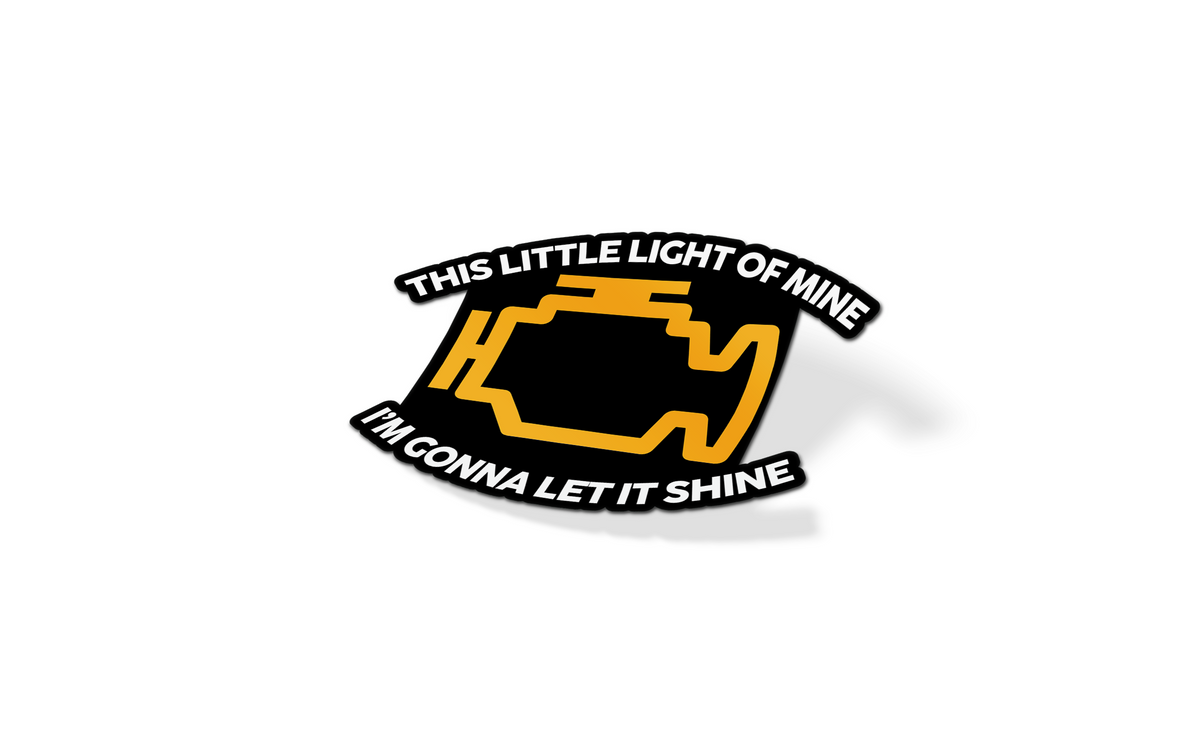 Engine Light Funny Decal – DiamondDecals
