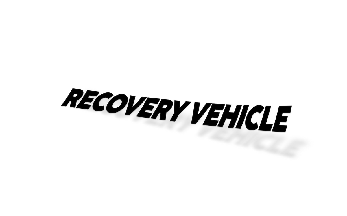 RECOVERY VEHCILE Window Banner – DiamondDecals