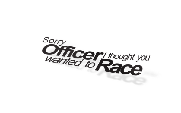 SORRY OFFICER Slap Sticker – DiamondDecals